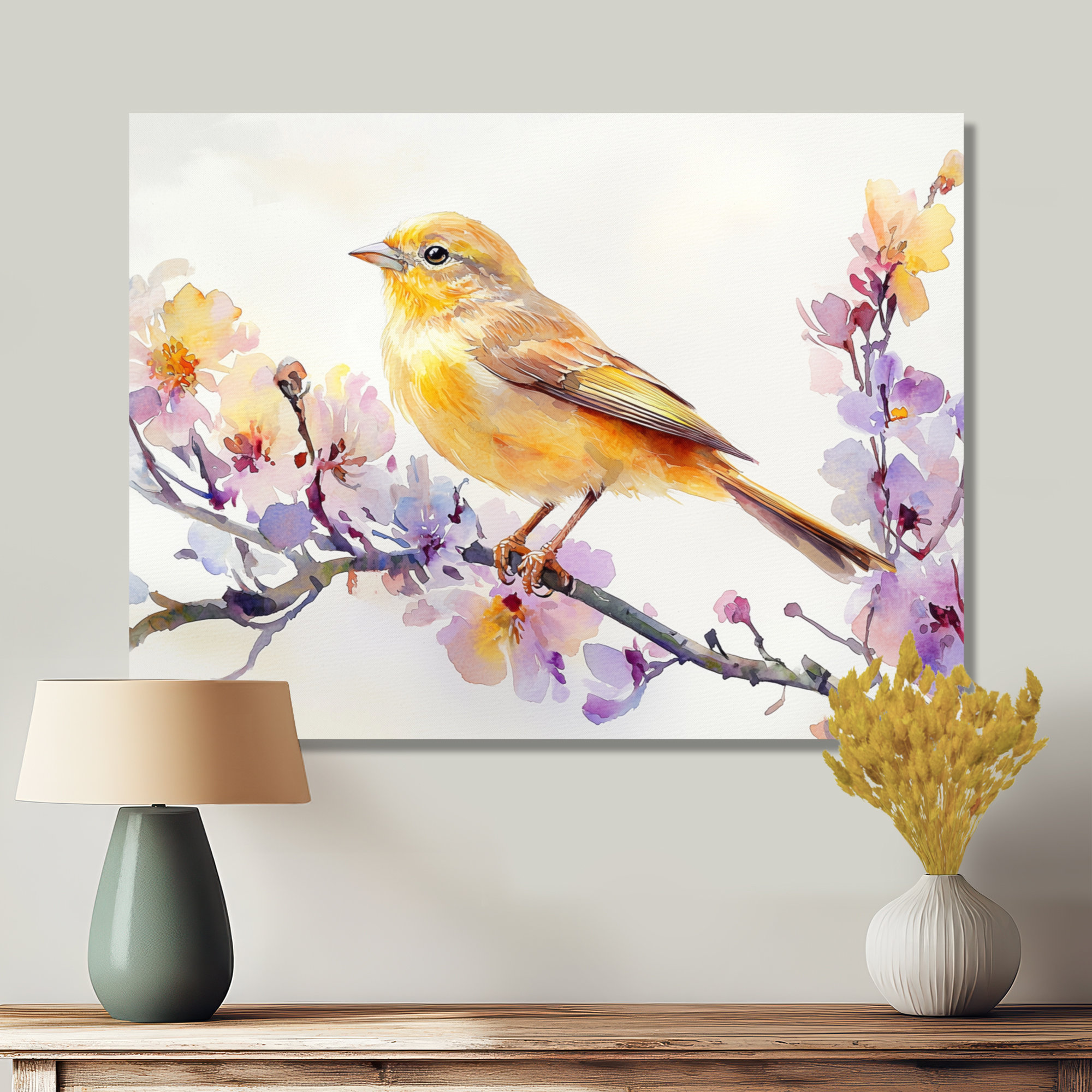 Ebern Designs Songbird In The Garden III - bird Wall Art | Wayfair