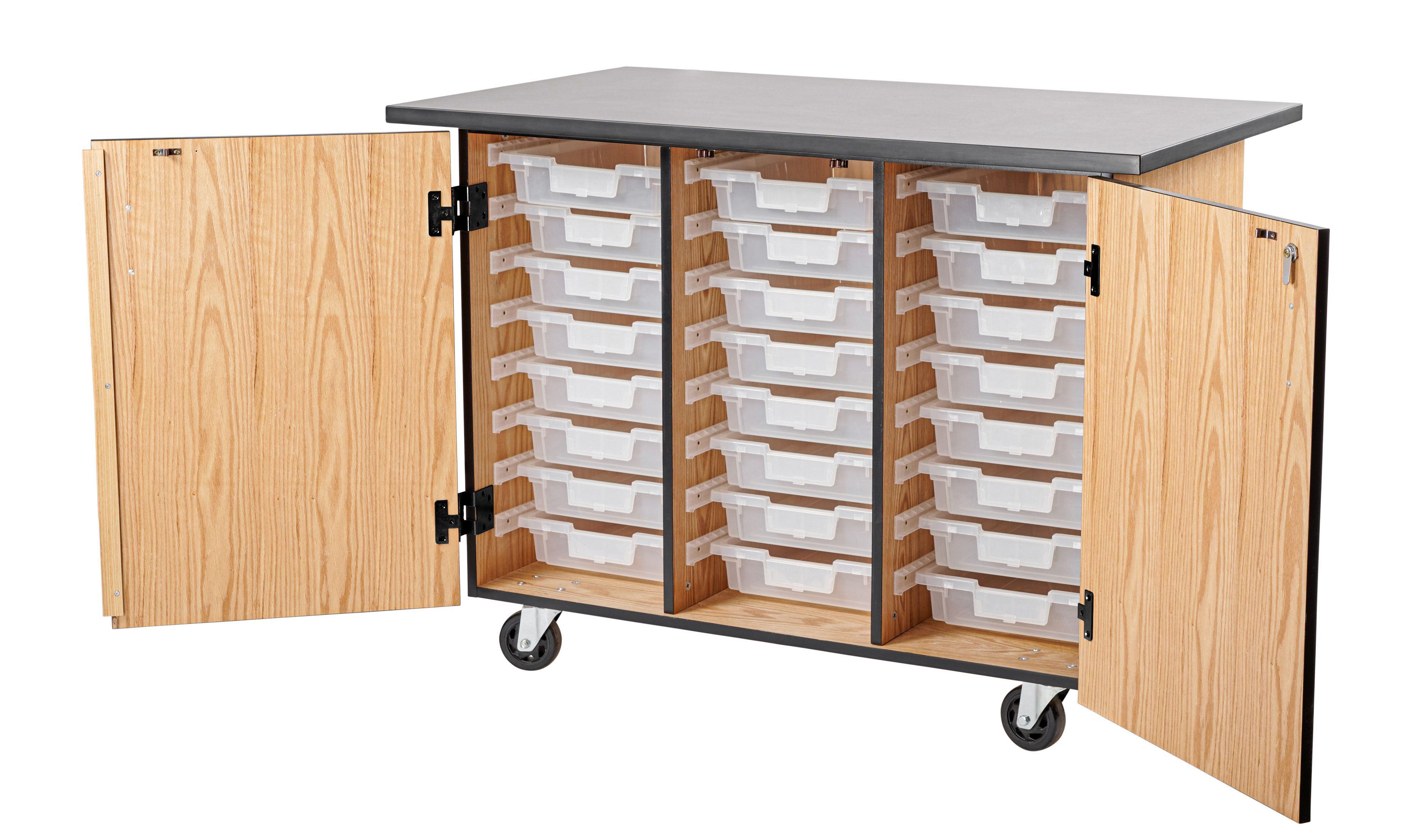 National Public Seating Mobile Science Cart with Tote Trays | Wayfair