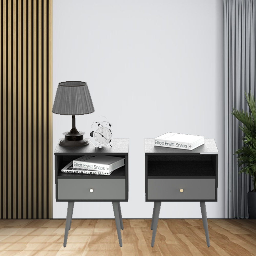 Latitude Run® Suad Nightstand with one drawer (only one set) & Reviews ...