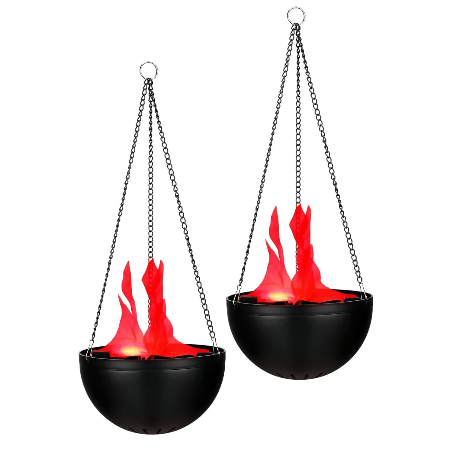 The Holiday Aisle® 2 Pcs Halloween 3D Fake Fire Light 110v Artificial ...