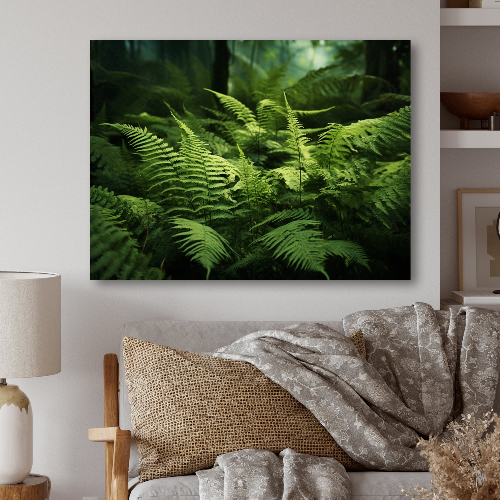 Millwood Pines Ferns Plant Enchanted Forest I - Floral Metal Wall Decor ...