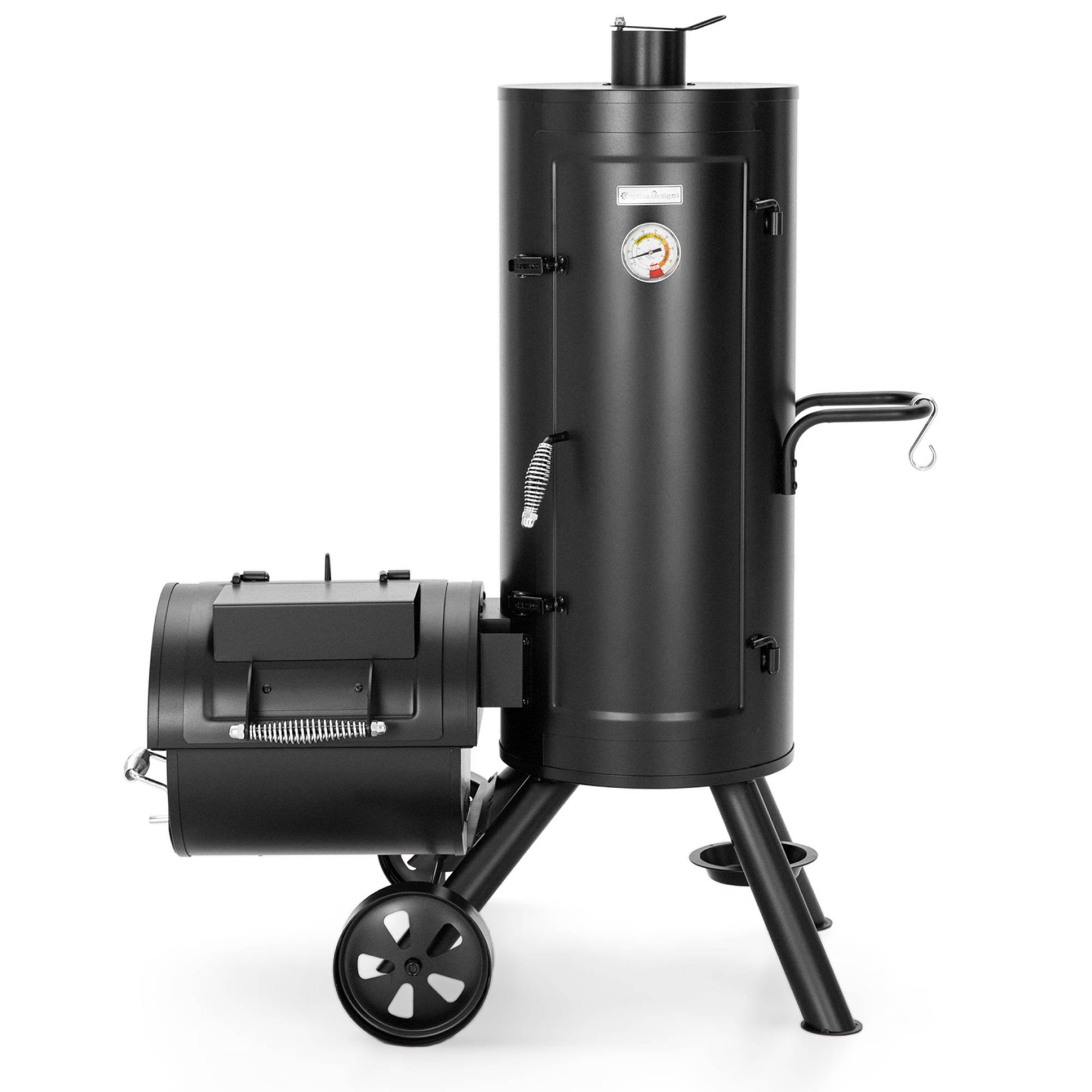 Alphamarts Professional Vertical Smoker Grill - 5 Racks, Side Chamber ...