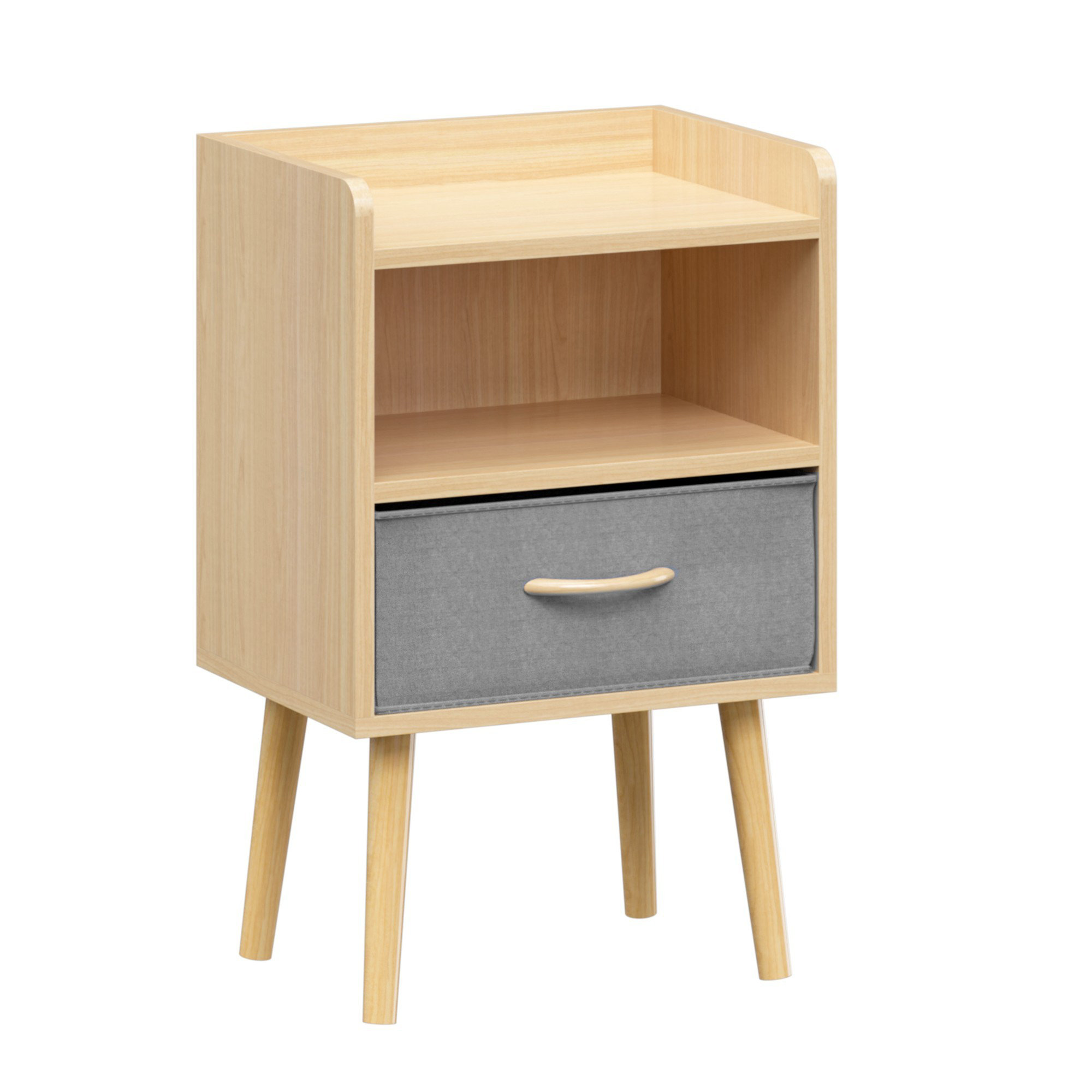 Corrigan Studio® Modern Wooden Storage Nightstand | Wayfair