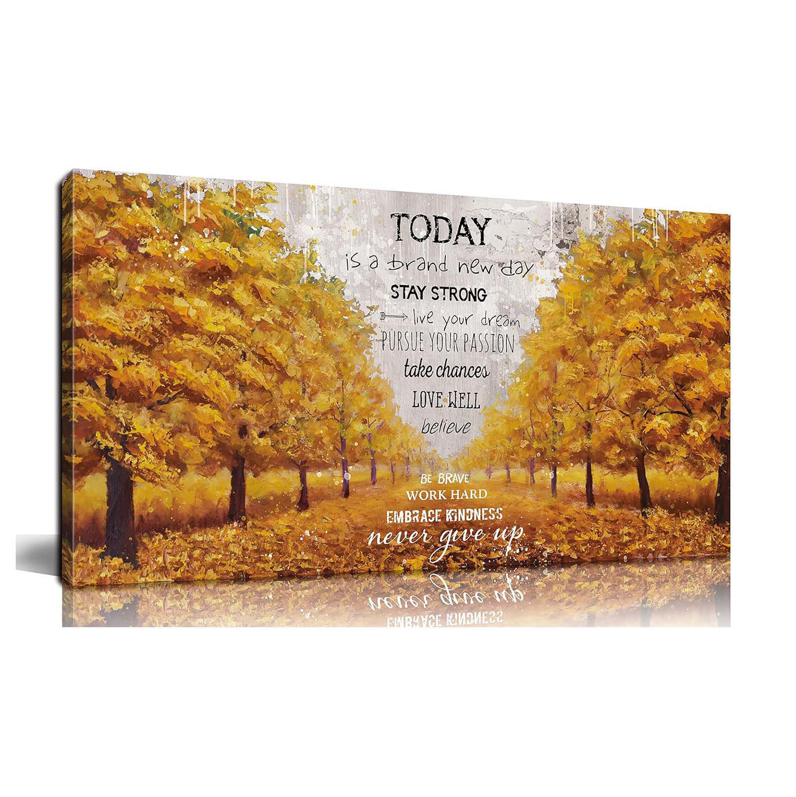 Ophelia & Co. Motivational Canvas Wall-Art - Yellow Wall Decor ...