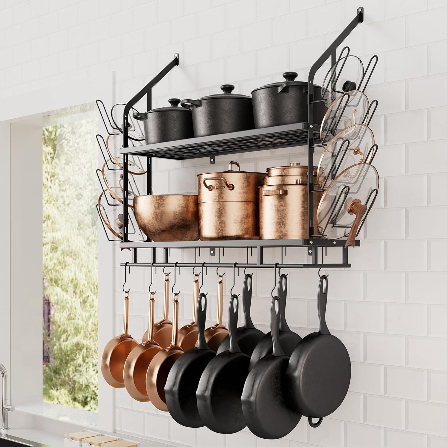 Prep & Savour Wall Mounted Boiler Rack | Wayfair
