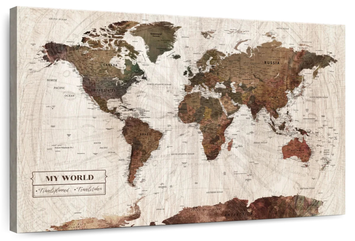 Elephant Stock My World Push Pin Travel Map V | Wayfair