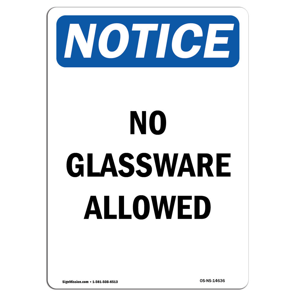 SignMission No Glassware Allowed Sign | Wayfair
