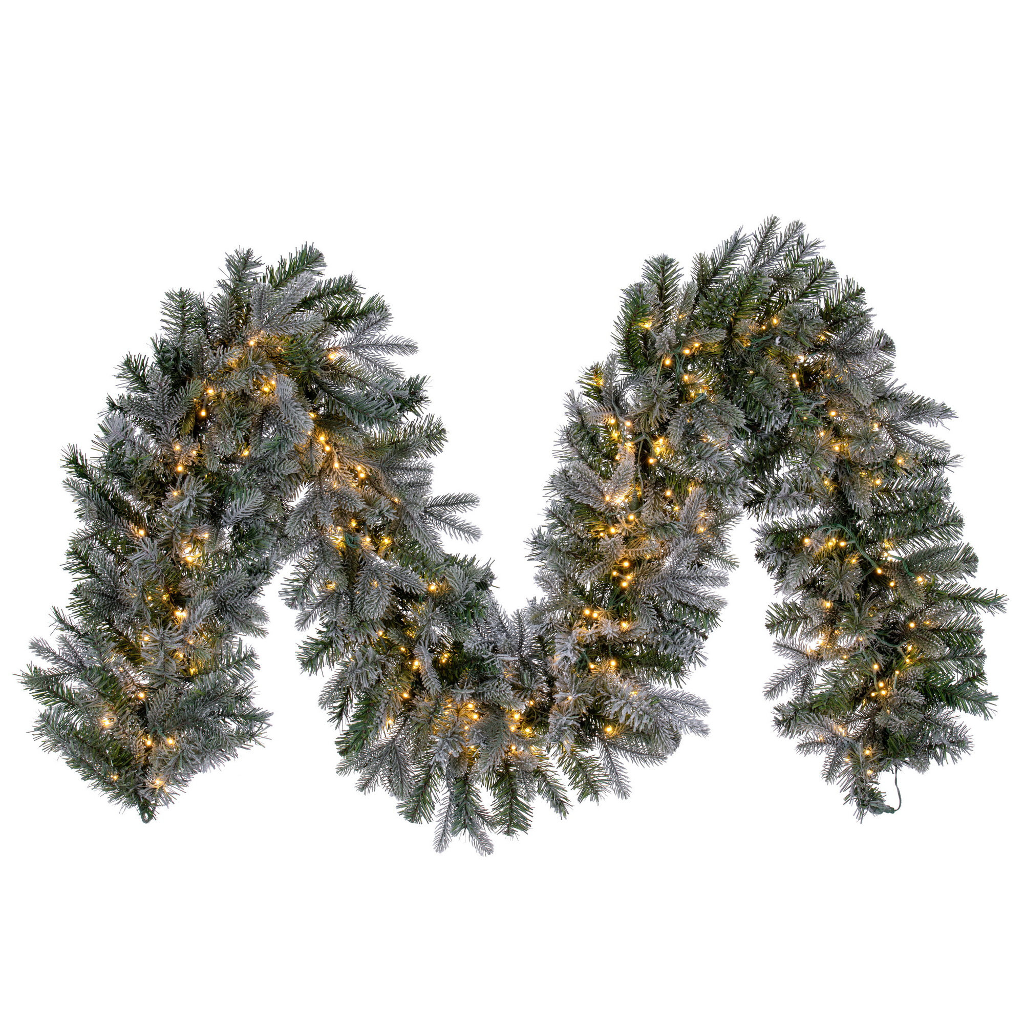 Primrue 9' Pre-Lit Garland with 300 Warm Lights | Wayfair