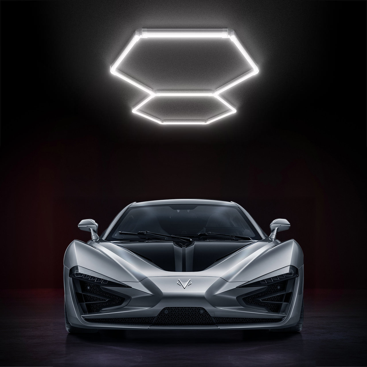 Wrought Studio™ 2026 New DIY Plug-in Hexagonal LED Ceiling Light ...