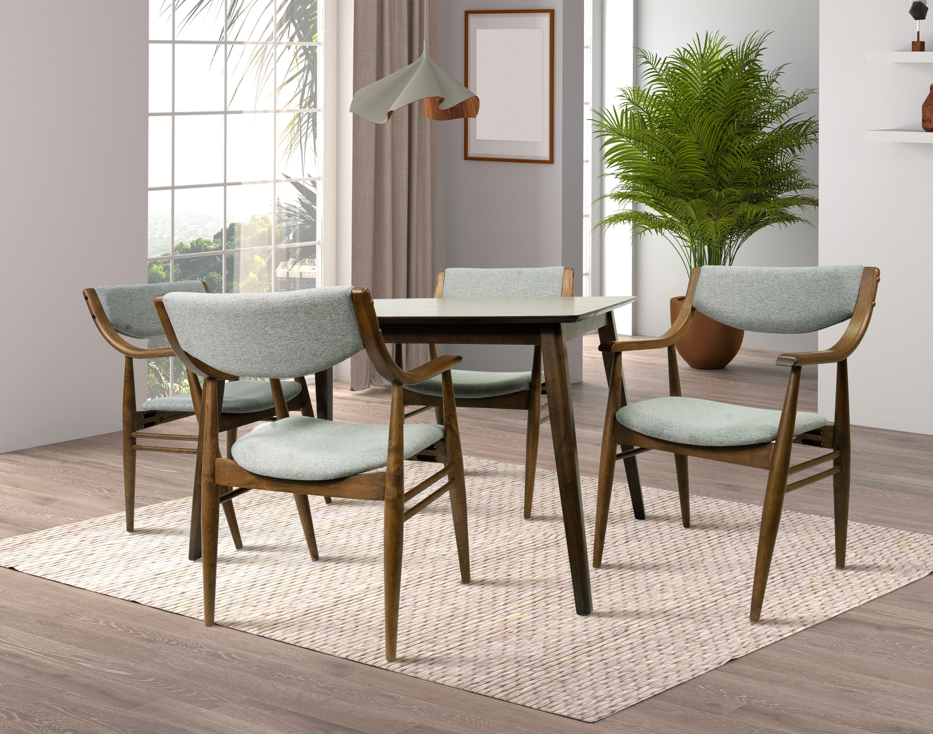 Corrigan Studio® Dro 4-Person Solid Wood Dining Set | Wayfair