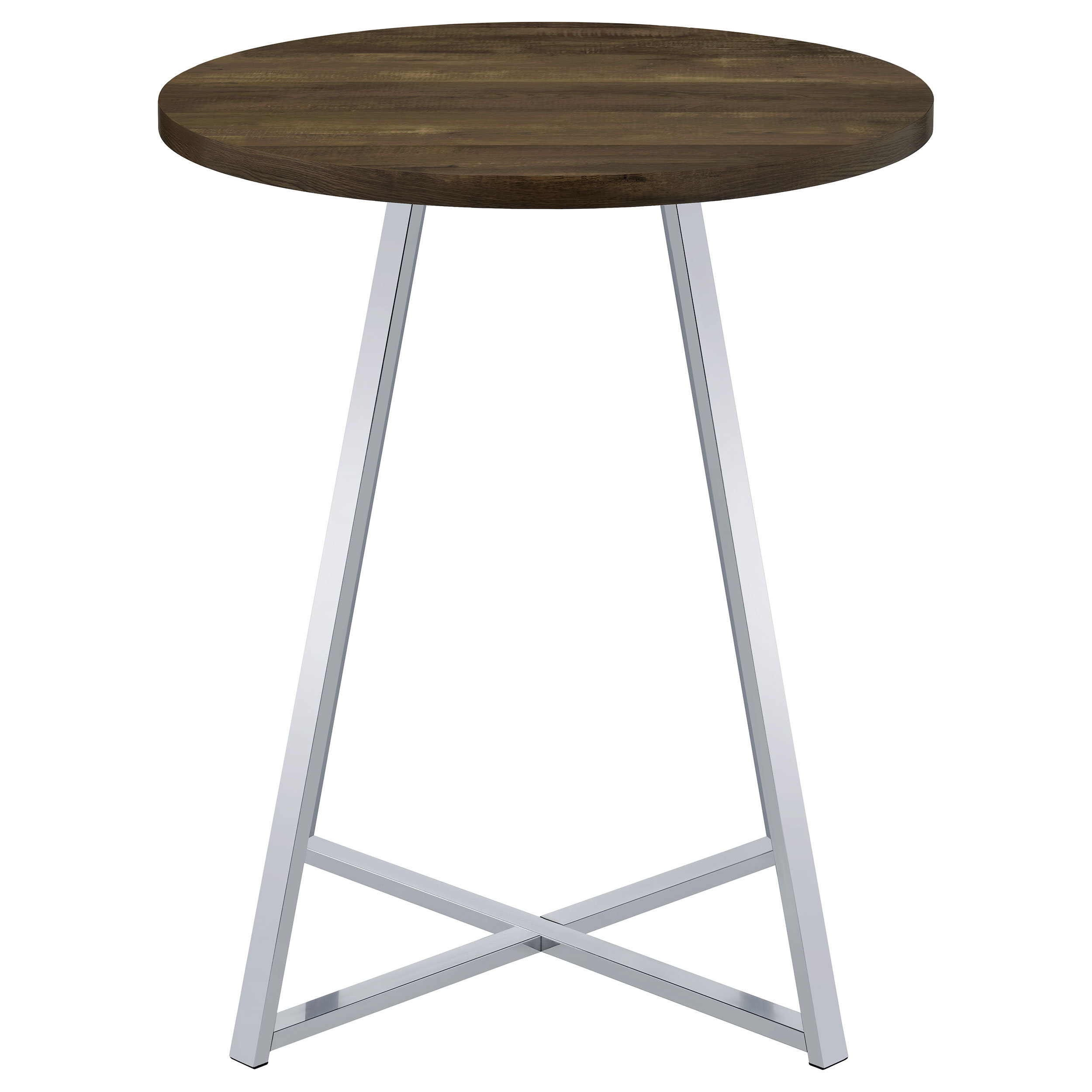 Latitude Run® Burkhart Round 35-Inch Pub Height Bistro Bar Table Brown ...