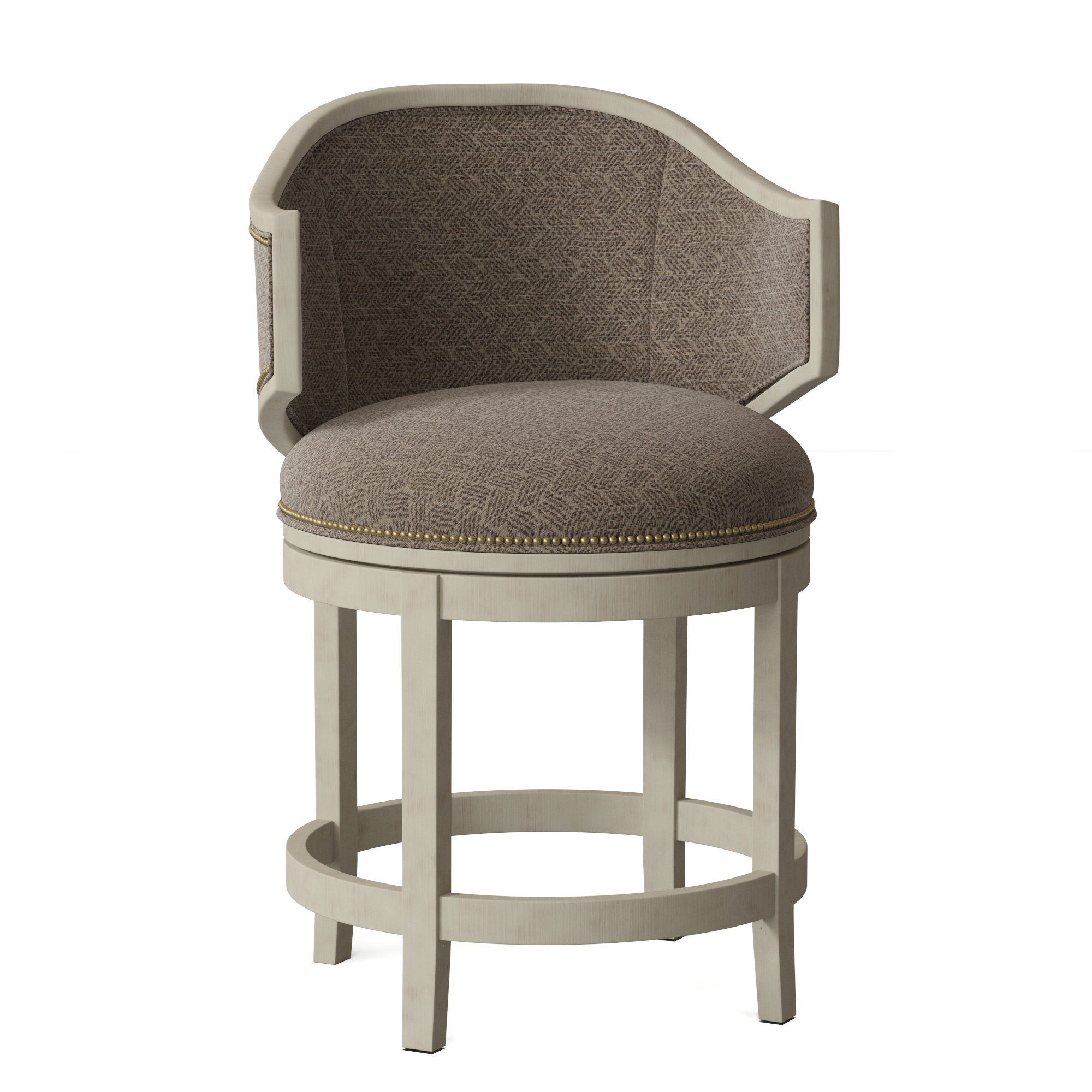 Fairfield Chair Gimlet Swivel Upholstered Counter Stool | Wayfair