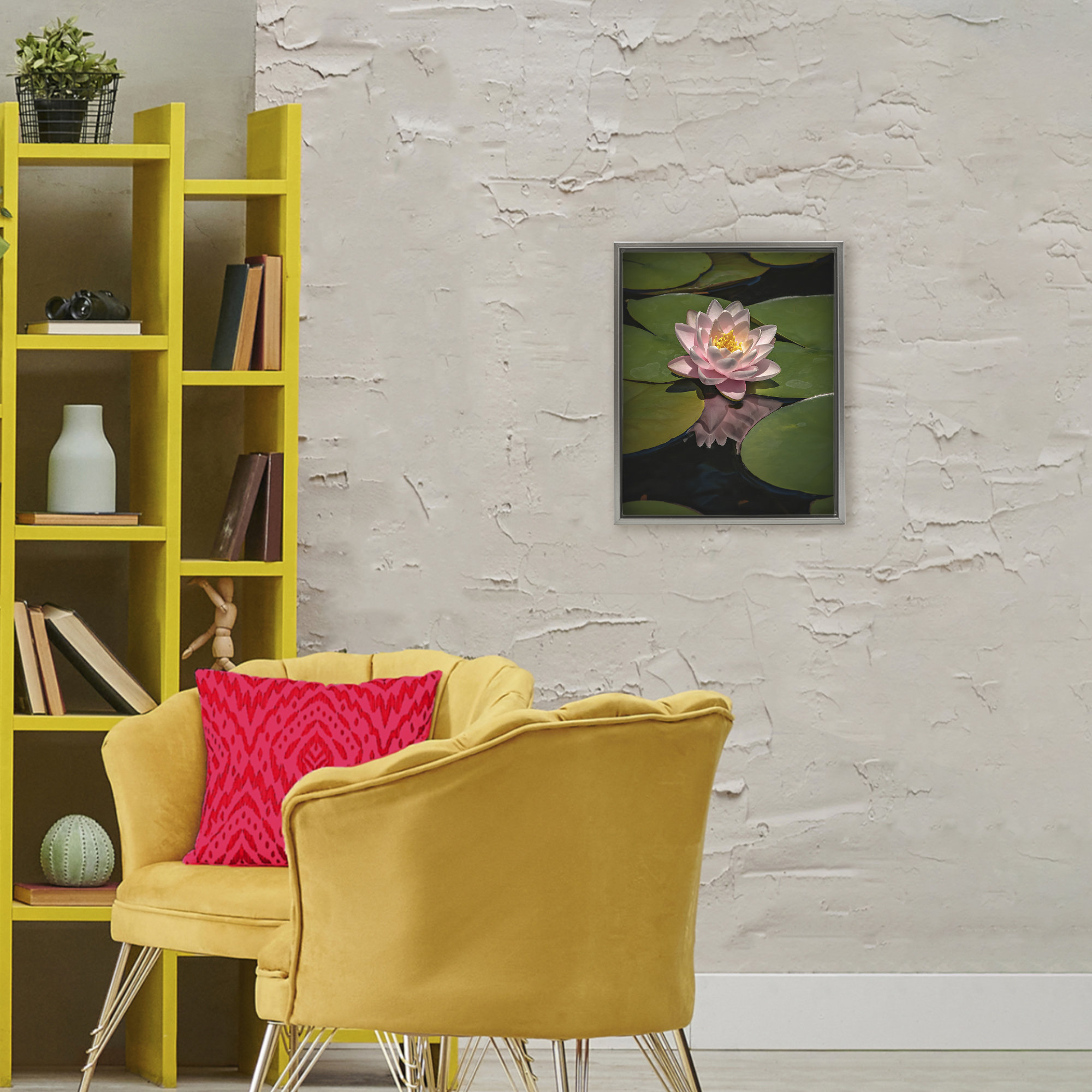 Latitude Run® Lotus Among Lily Pads Floating Frame, design by Phillip ...