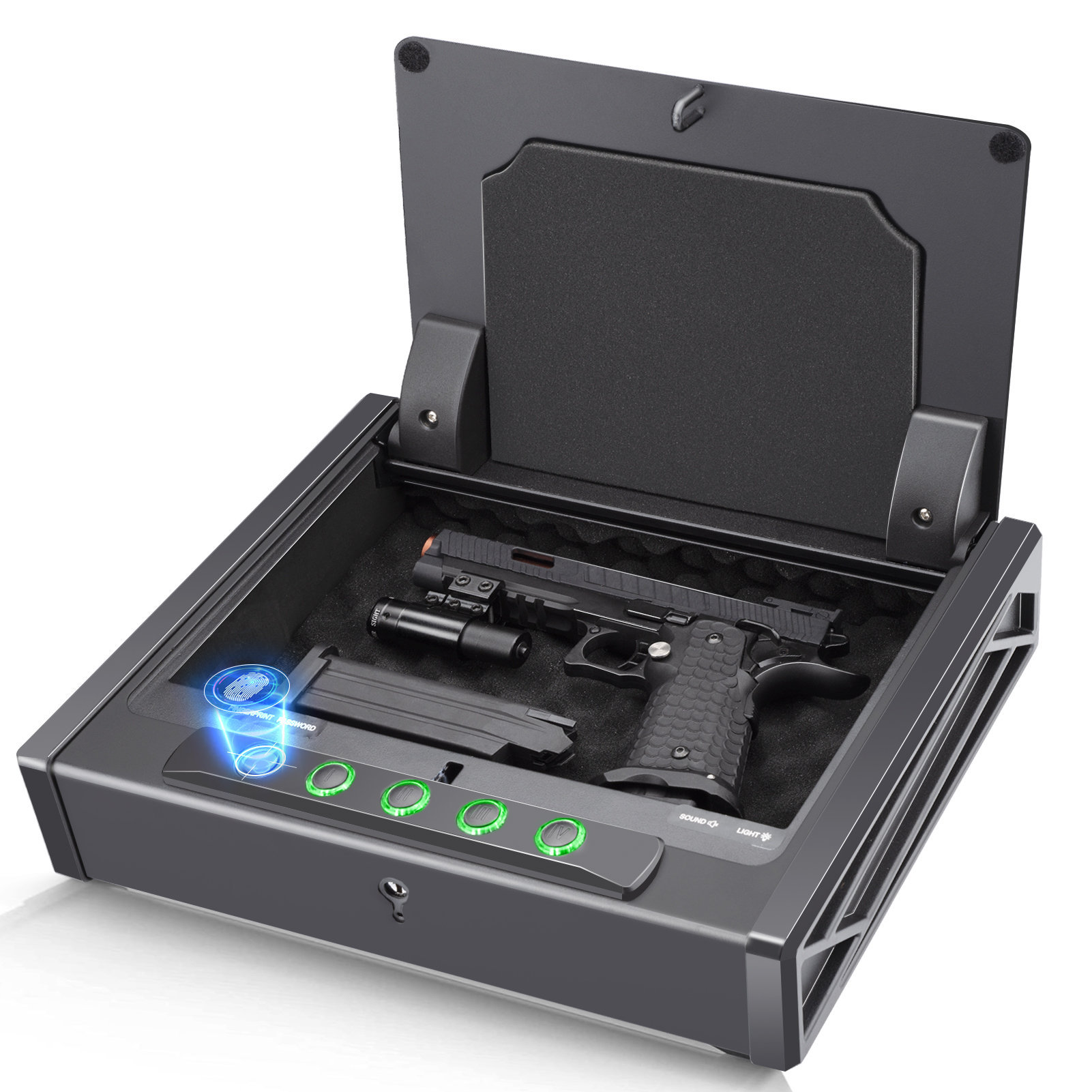 SY SOULYI 3-Quick Access Digital Gun Safe with Biometric Lock & Reviews ...