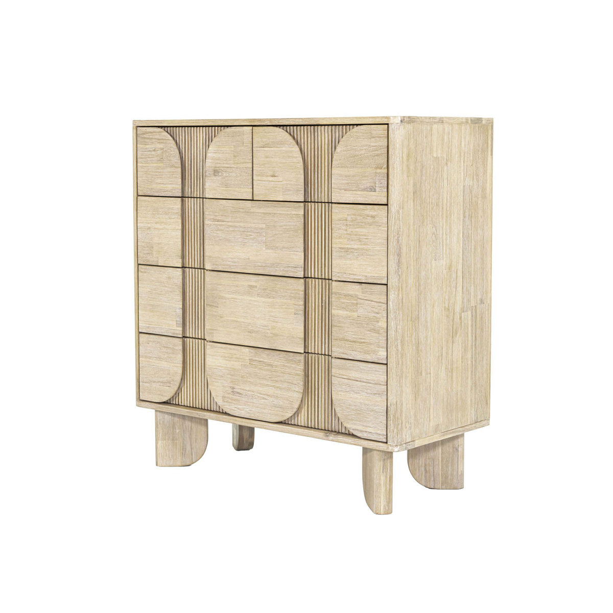 Gracie Oaks Lemannville Hina 5-Drawer Acacia Chest | Wayfair