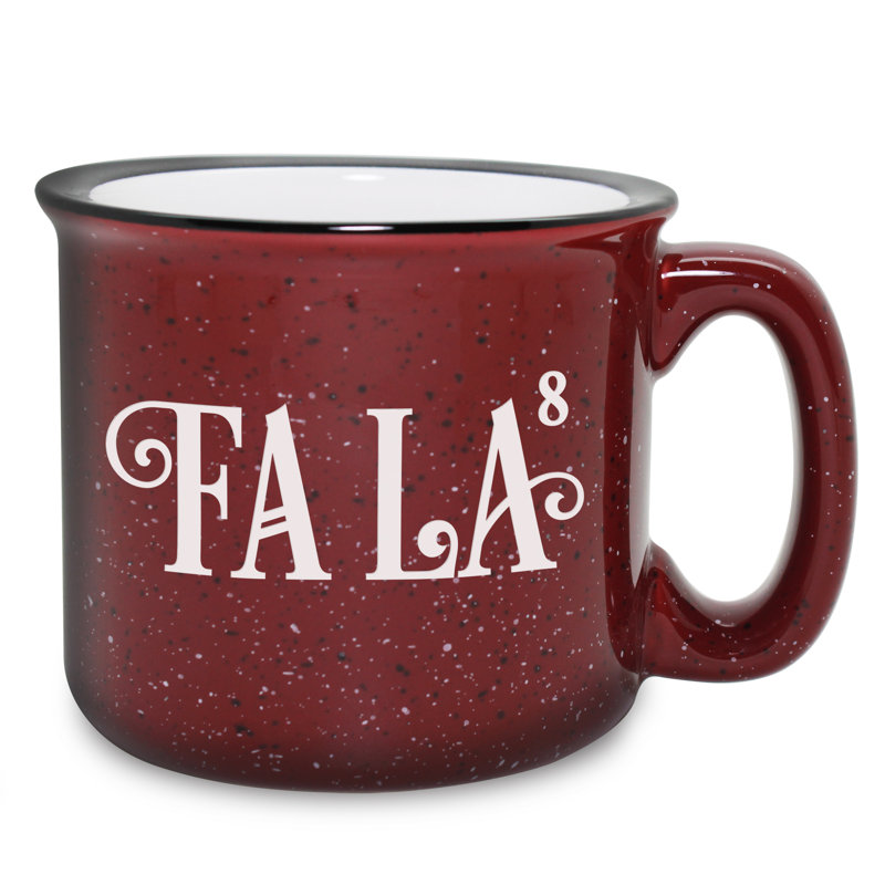 Trinx Fa La8 Burgundy Ceramic Camp Mug | Wayfair