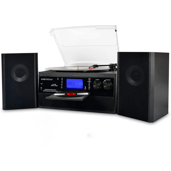 DIGITNOW Bluetooth Record Player Turntable with Stereo Speaker ...
