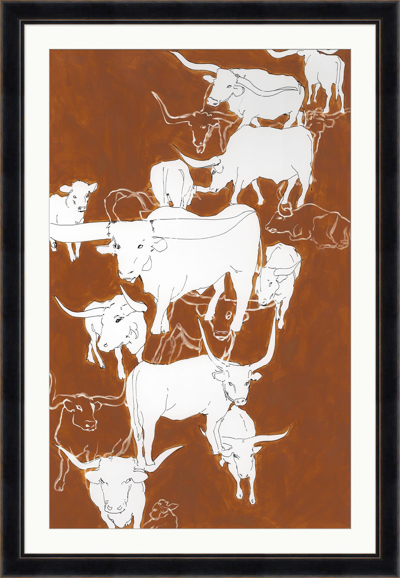 Wendover Art Group Rustic Cattle 2 - Wayfair Canada