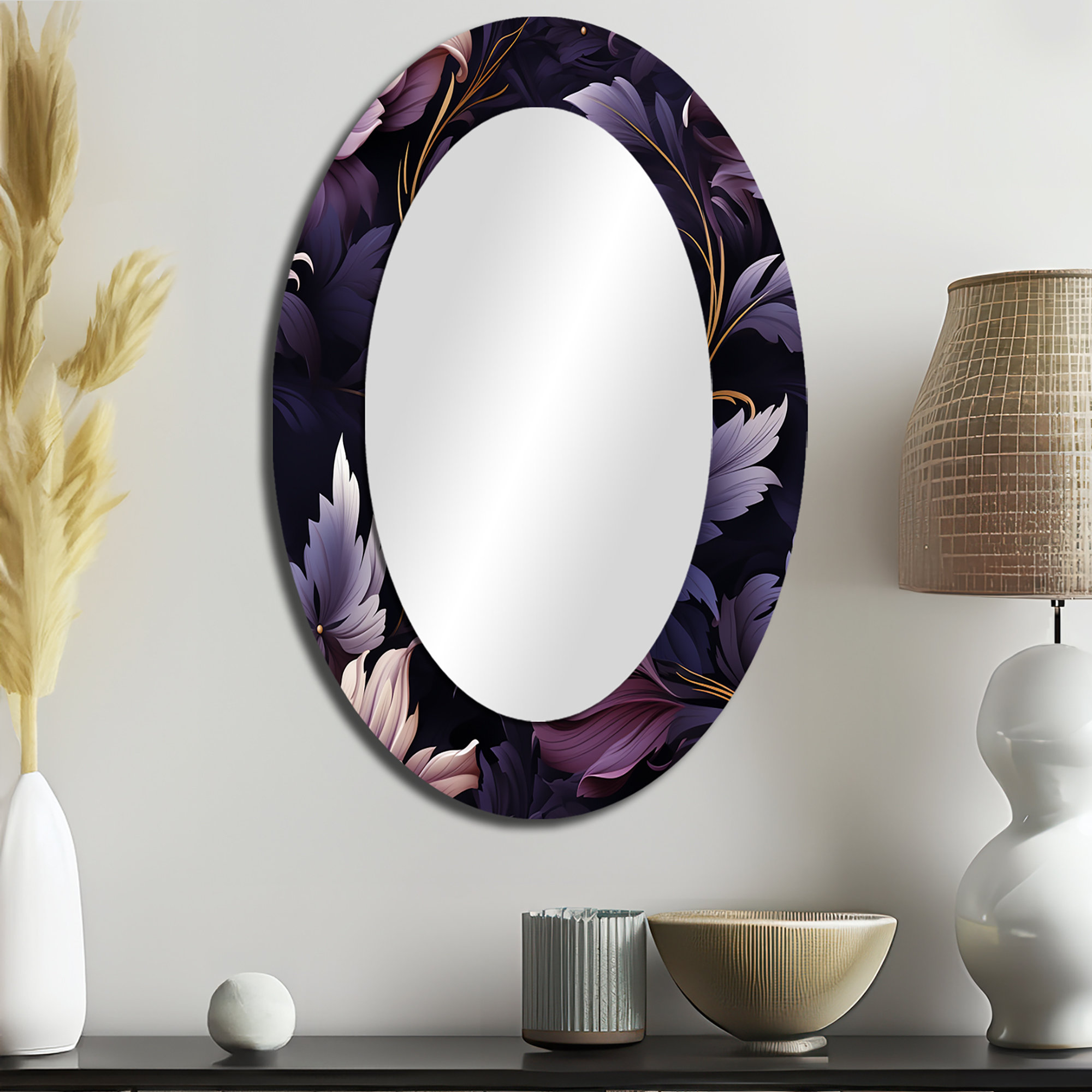 East Urban Home Shadowed Elegance Moody Patterns - Traditional Oval ...