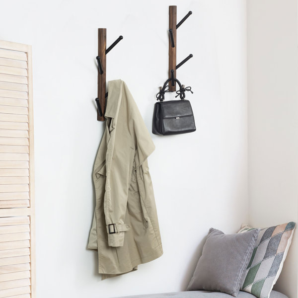 Red Barrel Studio® Solid Wood 8 - Hook Wall Mounted Coat Rack & Reviews ...