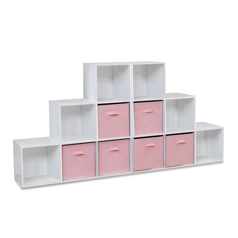 17 Stories Northville 12 Cube Bookcase Ladder Storage Unit - Two 6 Cube ...