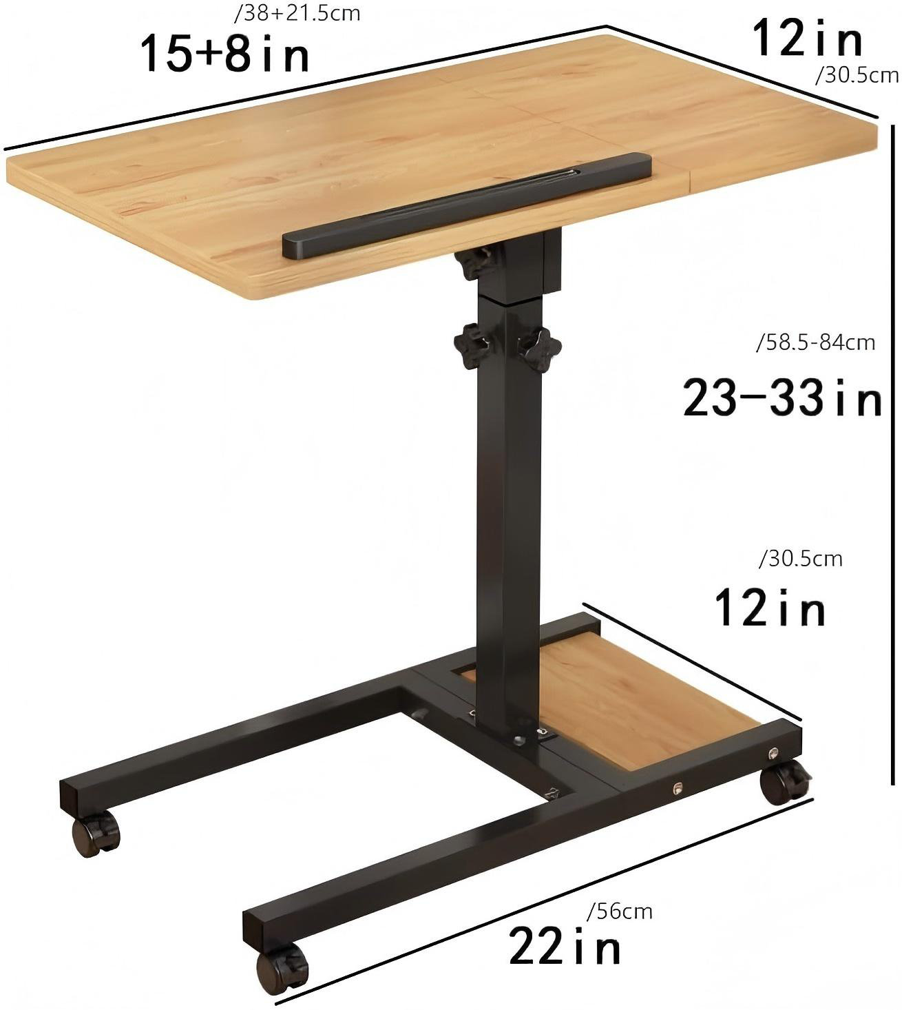 17 Stories Mobile Height Adjustable Laptop Desk With Mouse Pad ...