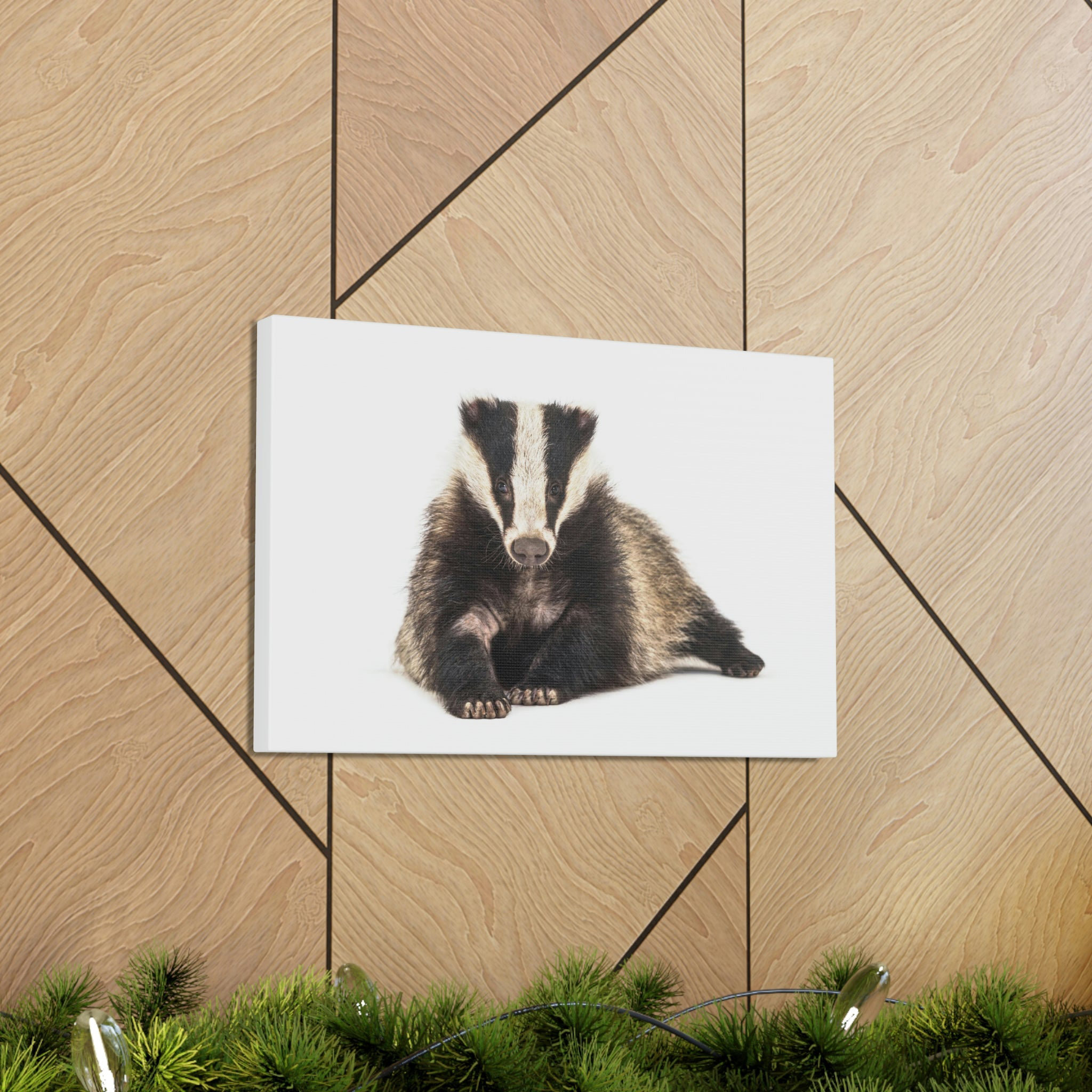 Ebern Designs Laying Down Badger Print Animal Wall Art | Wayfair