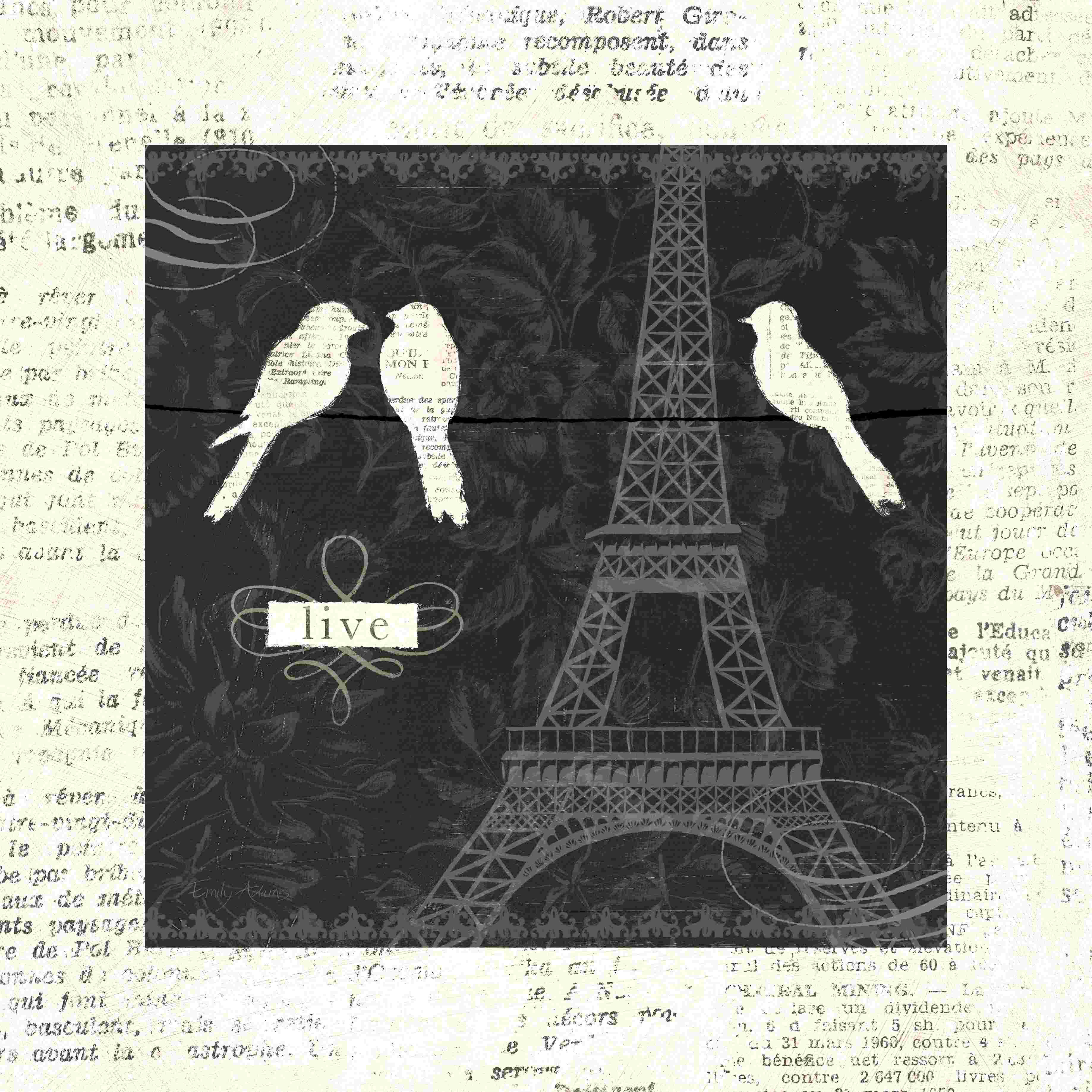 Ophelia & Co. Love Paris I With Border On Canvas by Emily Adams Print ...