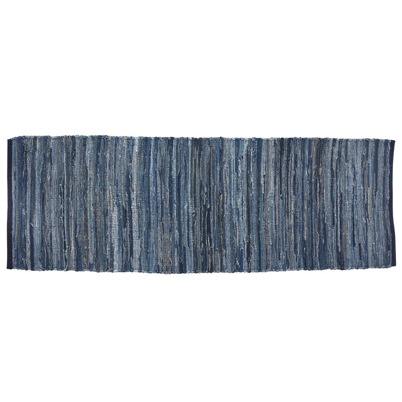 Breakwater Bay Indigo Chindi Rag Rug Runner 2X6 | Wayfair