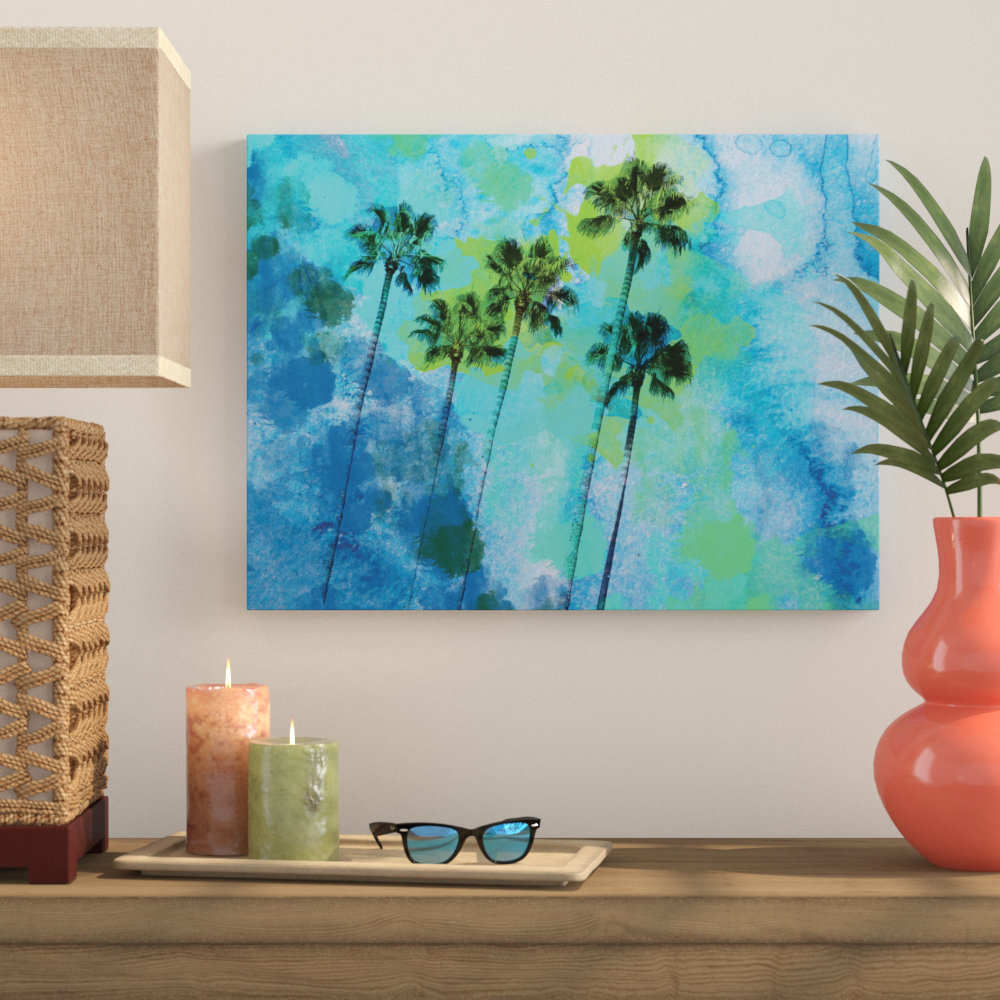 Bay Isle Home™ Palm Trees on The Beach - Wrapped Canvas Print - Wayfair ...