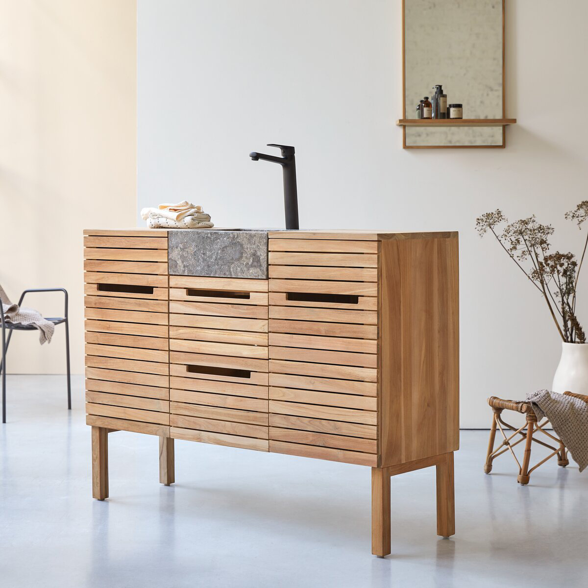 Tikamoon Slats Vanity Unit | Wayfair