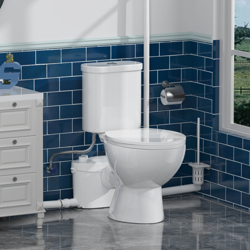 SUPERFLO Macerating Toilet System, Two Piece Upflush Toilet for ...
