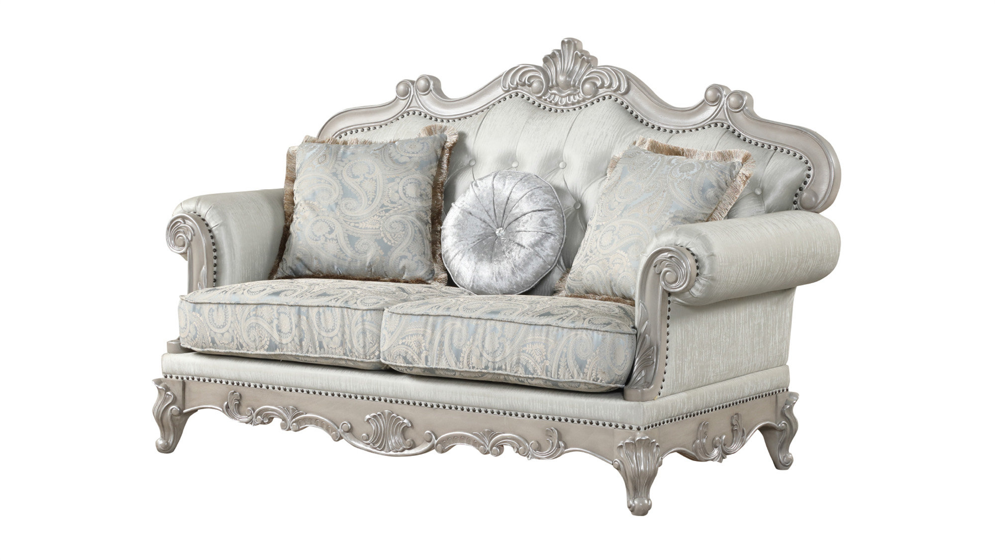 Bloomsbury Market Tuscan Traditional Style Loveseat Made With Wood In ...