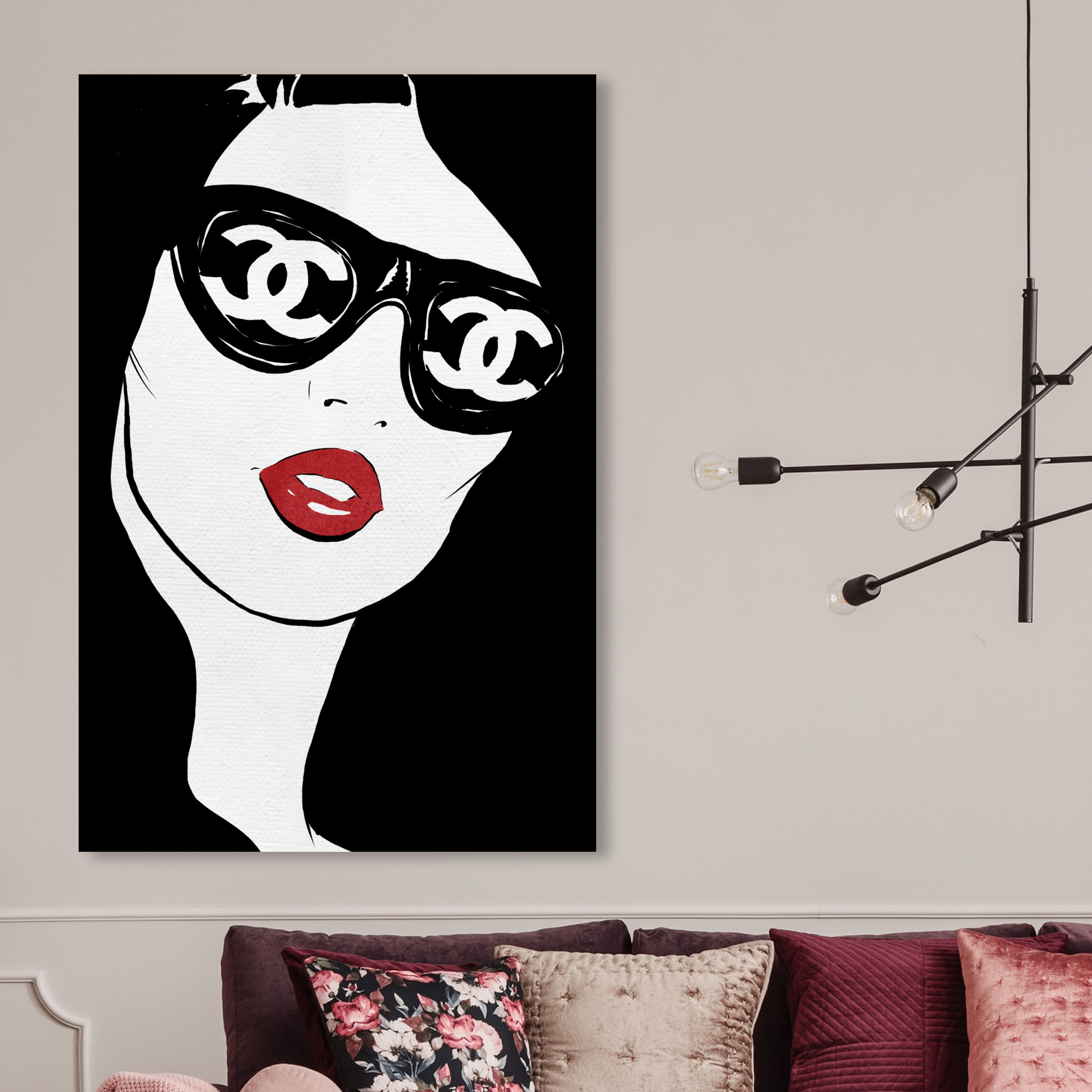 Oliver Gal Prints Fashion and Glam Sunglasses Flare Portraits - Graphic ...