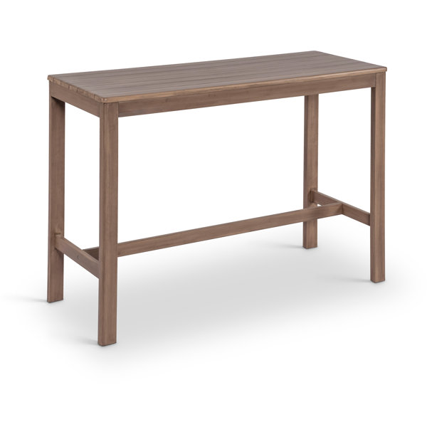 Latitude Run® Glenmore Acacia Wood Outdoor Patio Rectangle Bar Table ...