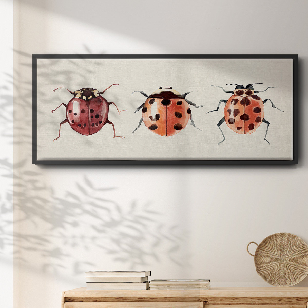Red Barrel Studio® Ladybug Display I- Framed Canvas | Wayfair