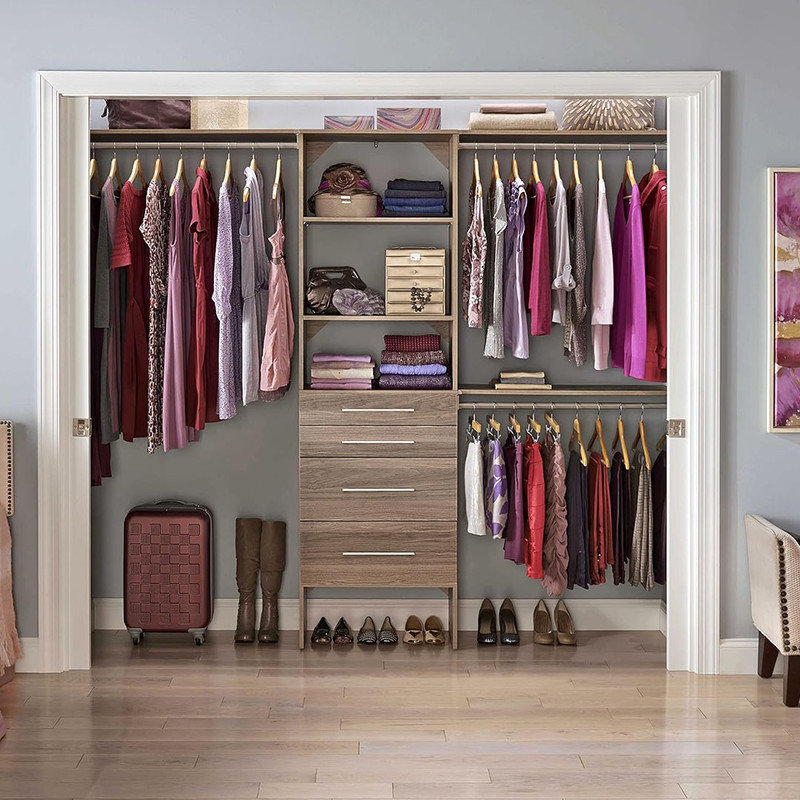 WFX Utility™ Modern Closet Organizer with Shelves and 4-Drawers, Tower ...