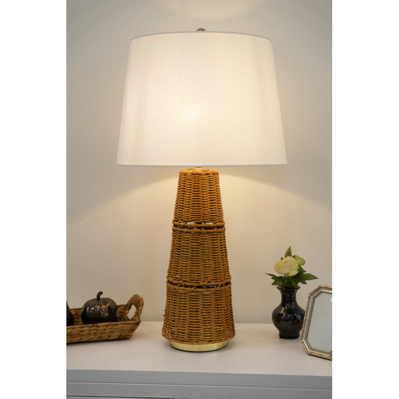 Bay Isle Home™ Merlene Wicker/Rattan Table Lamp | Wayfair