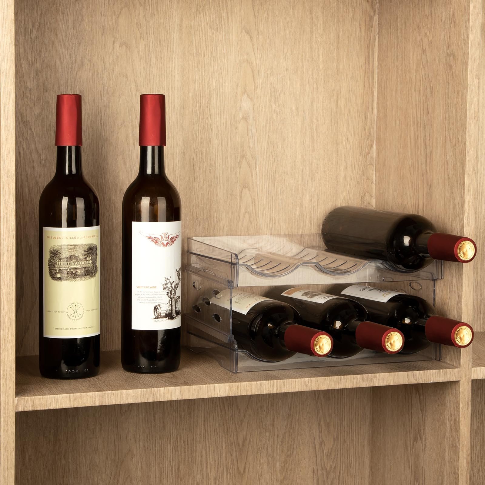 Brayden Studio® 4 Pack Stackable Wine Rack for 12 Bottles | Wayfair