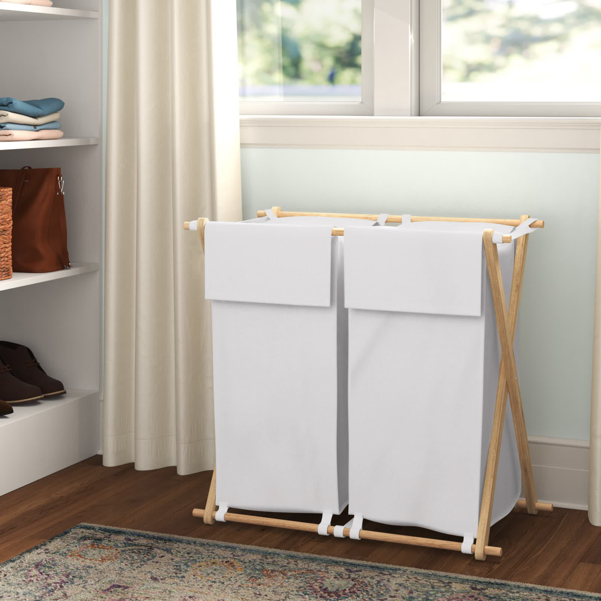 Wildon Home® Joan X-Frame Folding Laundry Sorter & Reviews | Wayfair