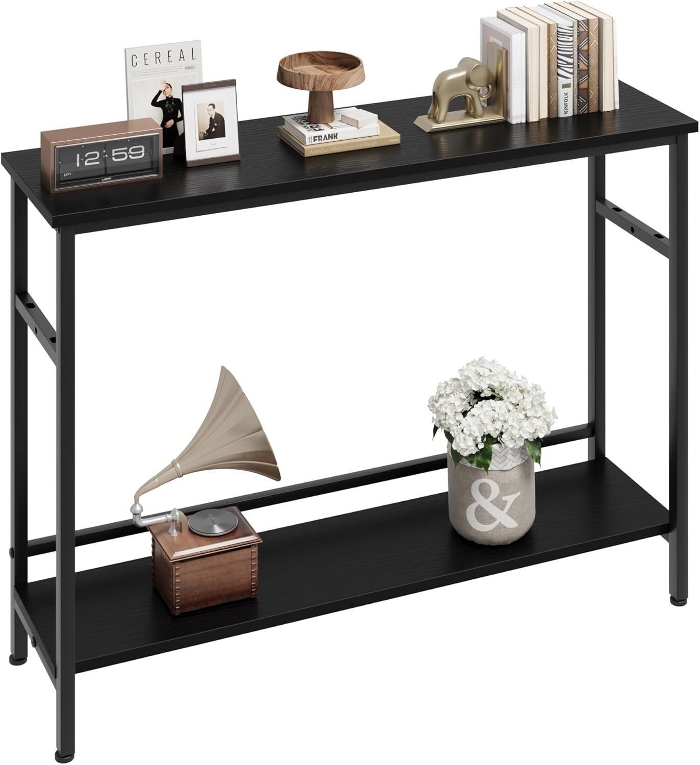 17 Stories 2 Tier Entryway Table,Console Tables with Storage | Wayfair