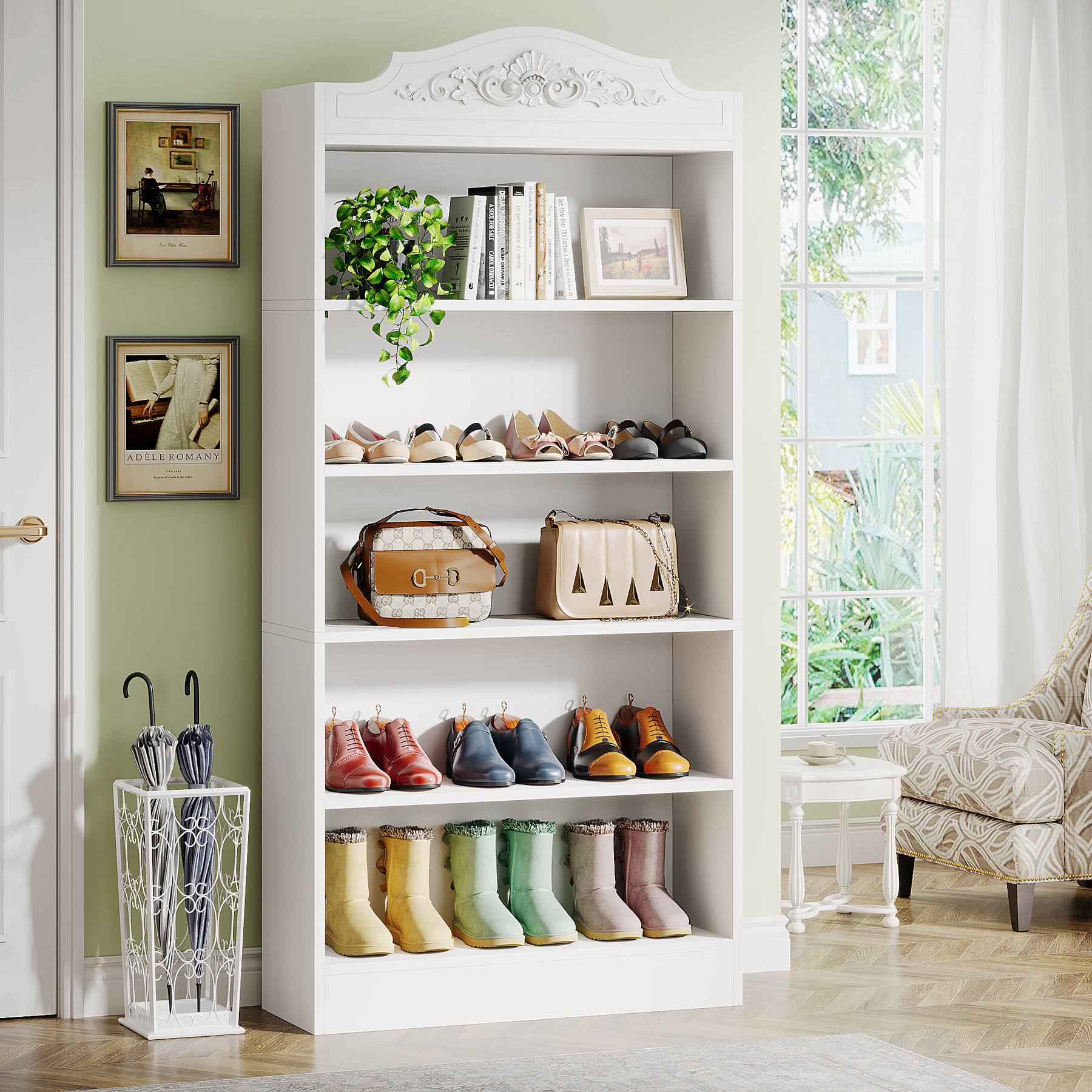 Ivy Bronx 25 Pair Shoe Rack Cabinet | Wayfair