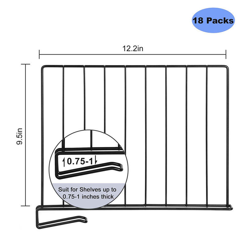 Rebrilliant Hinklin Shelf Dividers Vertical Closet Organizers Coated ...