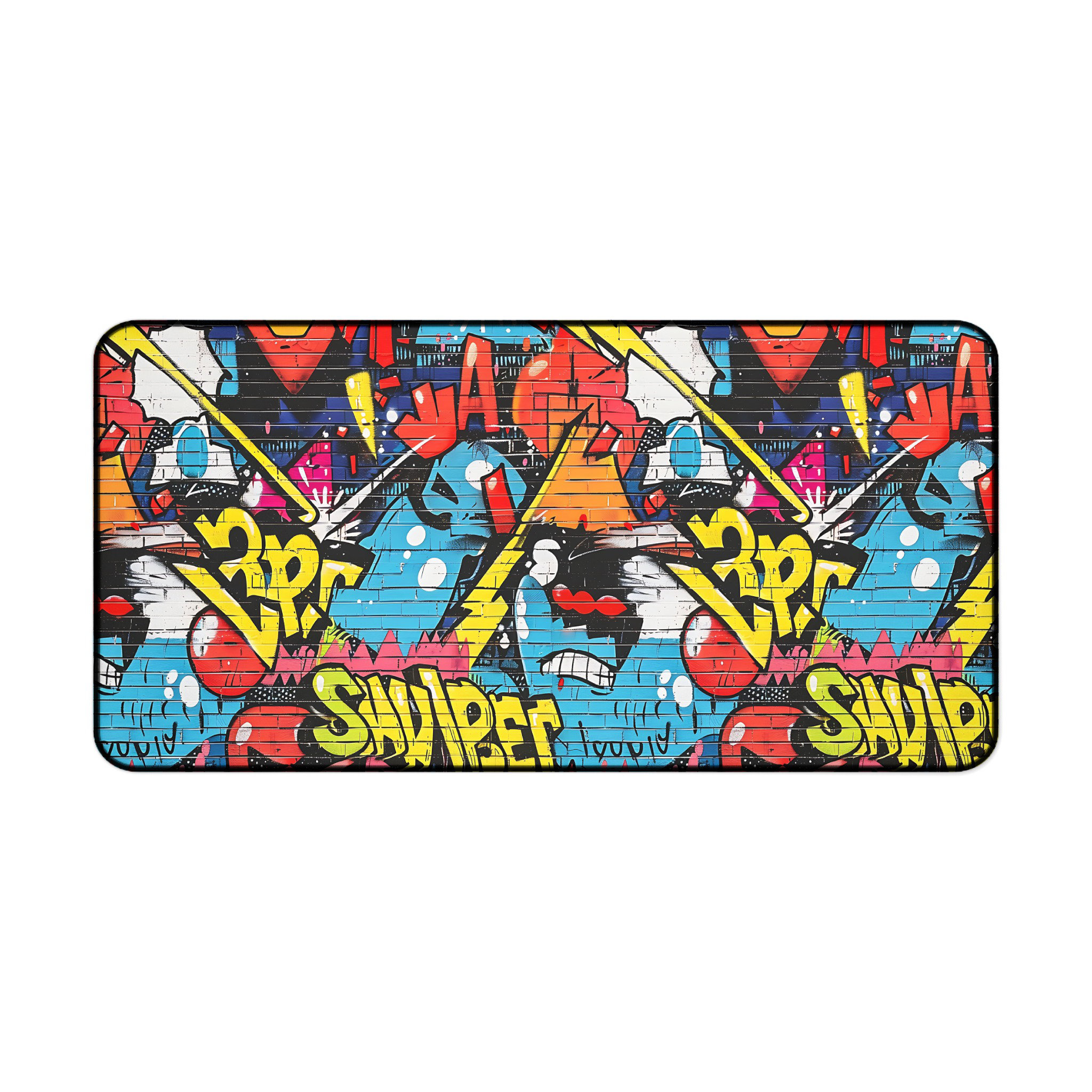 East Urban Home Graffiti Mouse Mat, Urban Art Desk Mat, Street Style ...