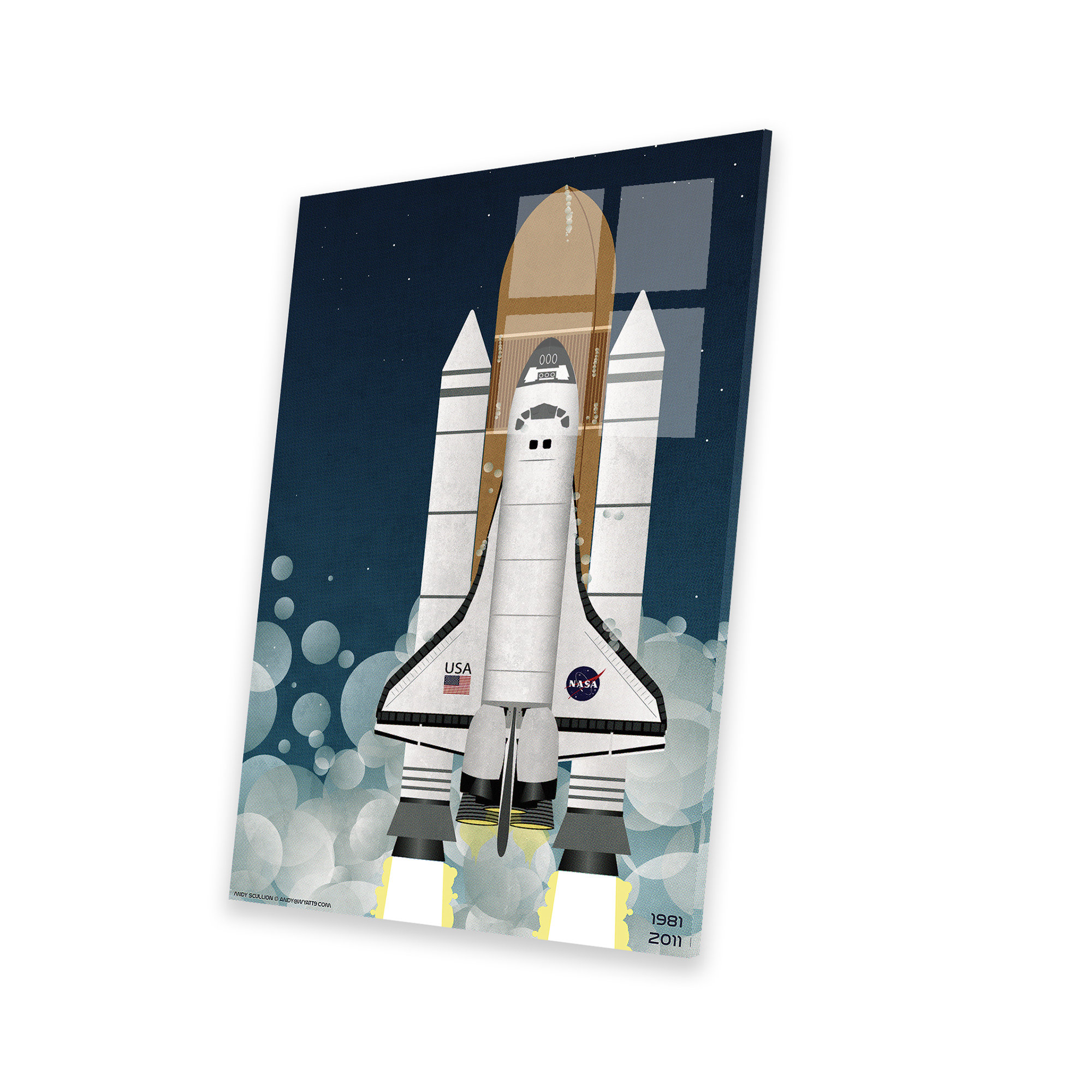 17 Stories Nasa Space Shuttle Rocket Print On Acrylic Glass - Wayfair ...