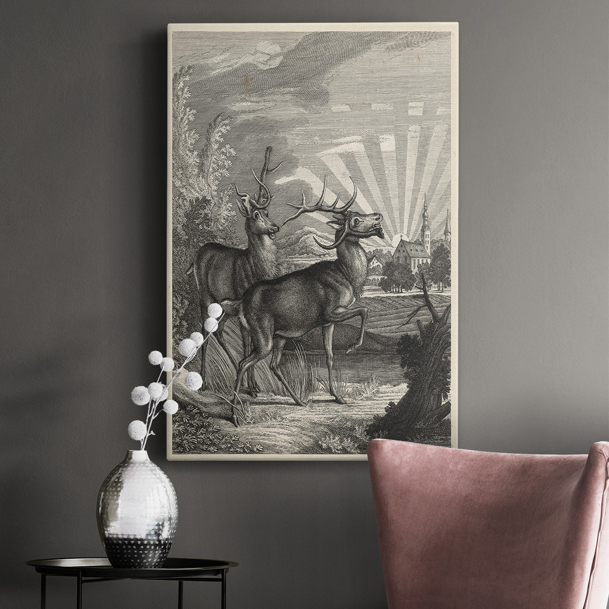 Millwood Pines Woodland Deer IV - Wrapped Canvas Painting | Wayfair