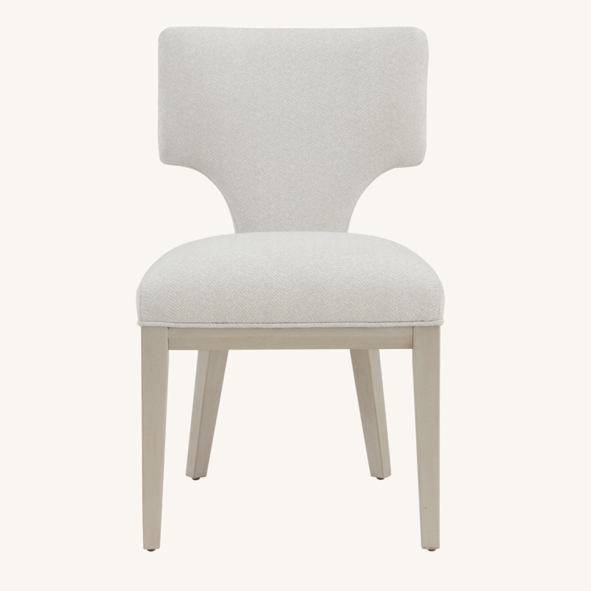 Corrigan Studio® Ivory And Champagne Side Chair With Padded Seat (Set ...