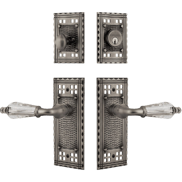 Nostalgic Warehouse Craftsman Entry Set with Parlour Crystal Lever ...