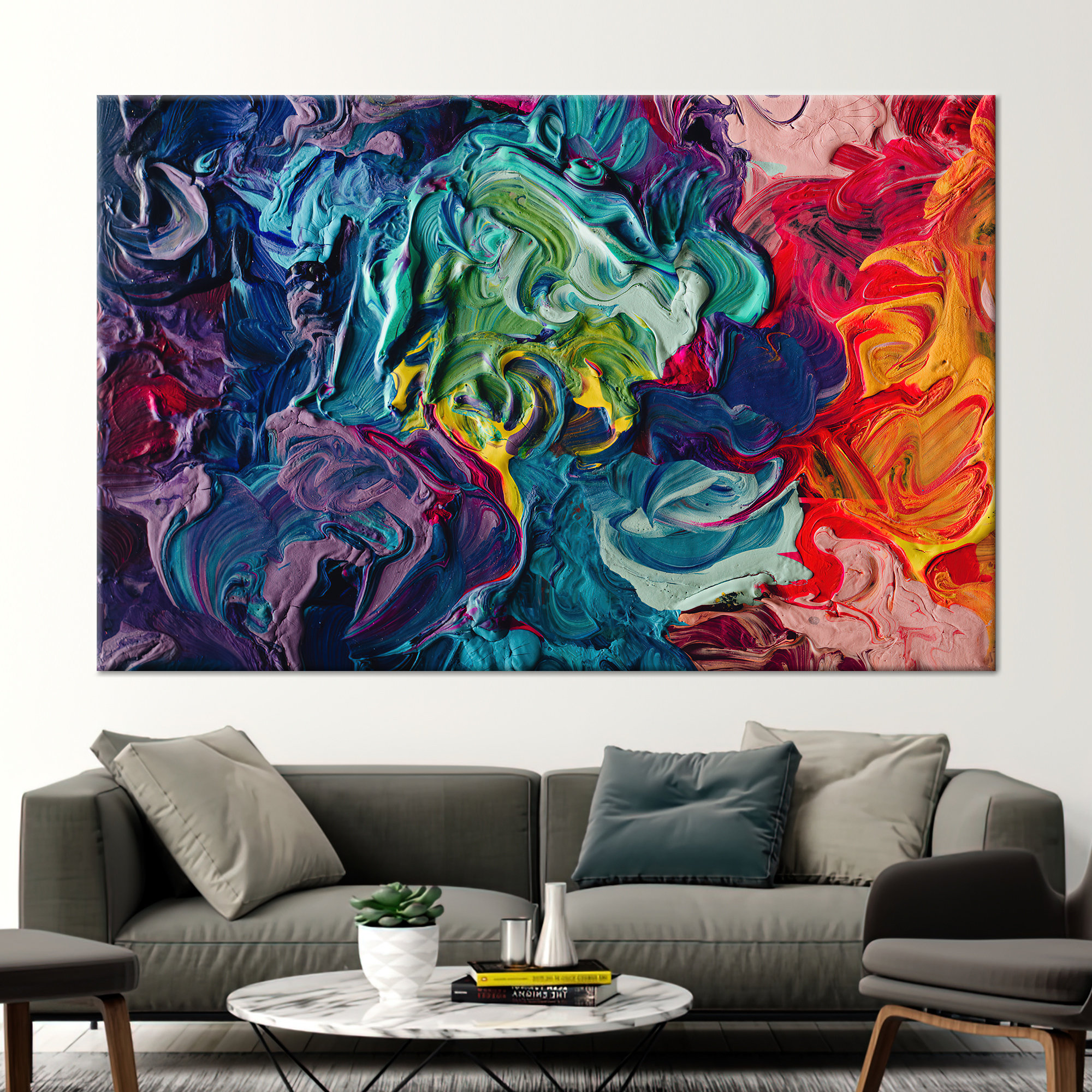 Wade Logan® Colorful, Different Color Canvas Art, Contemporary Canvas ...