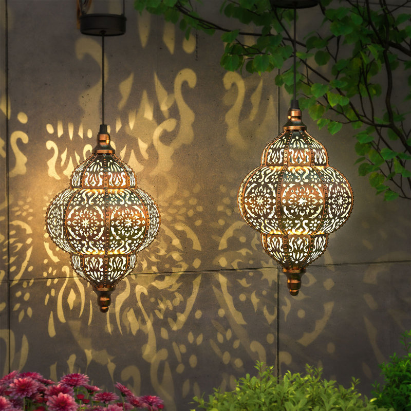 EKQ 4.6" Solar Powered Integrated LED Outdoor Hanging Light & Reviews ...